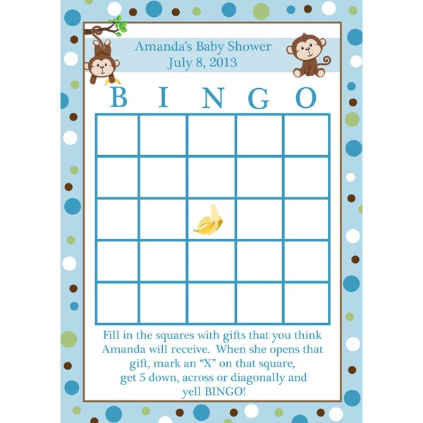 Monkey Bingo - Etsy