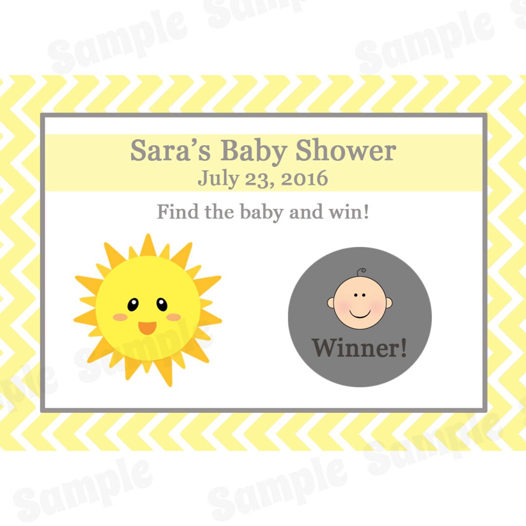 32 Personalized Baby Shower Scratch off Game Cards - You Are My ...