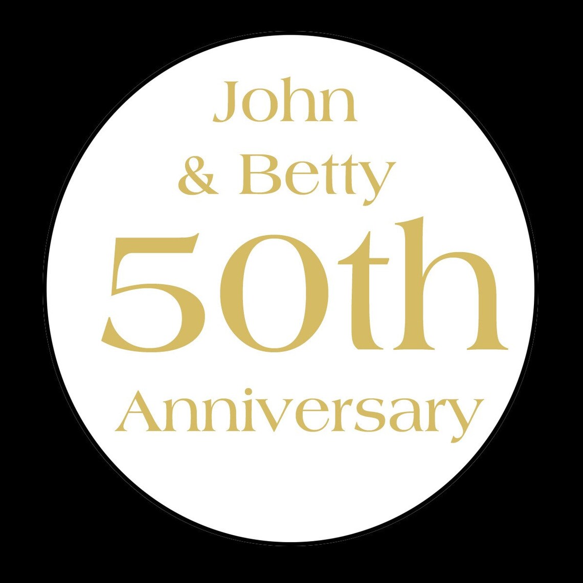 Personalized Round Stickers 50TH ANNIVERSARY - Etsy