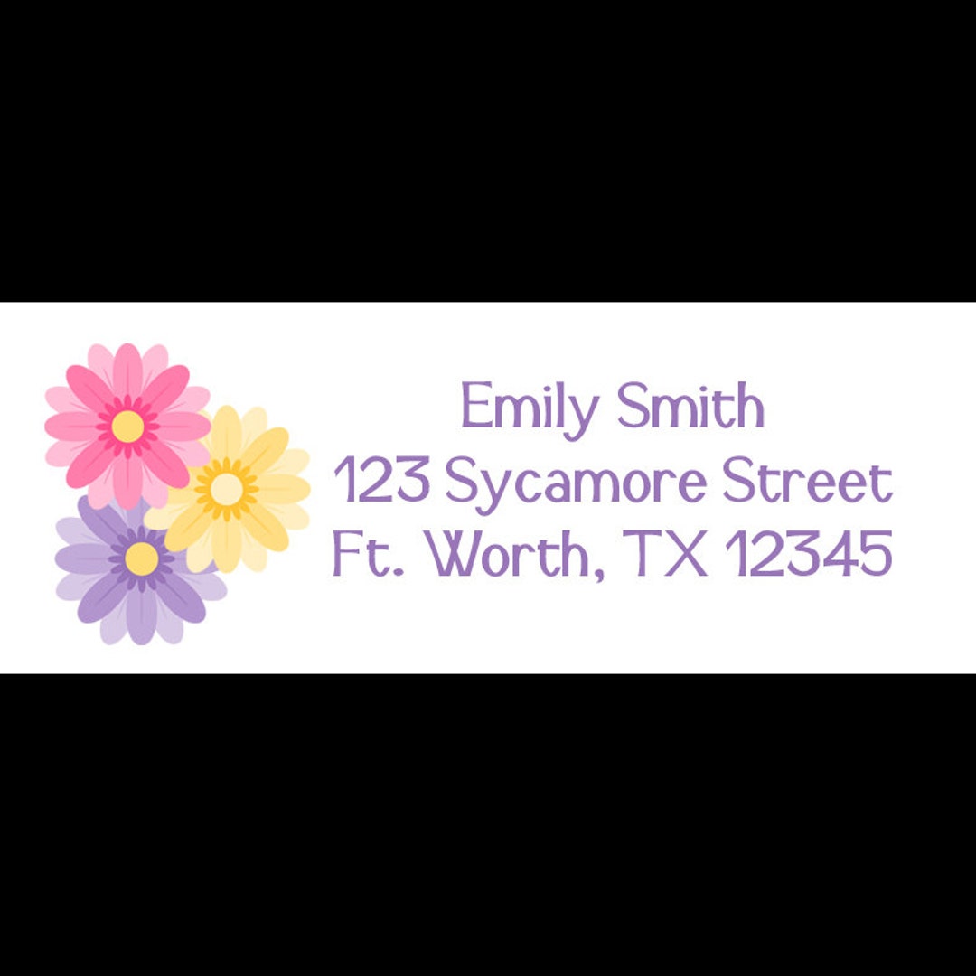 30 Return Address Labels - Gerber Daisy - Gerber Daisies - Flower ...