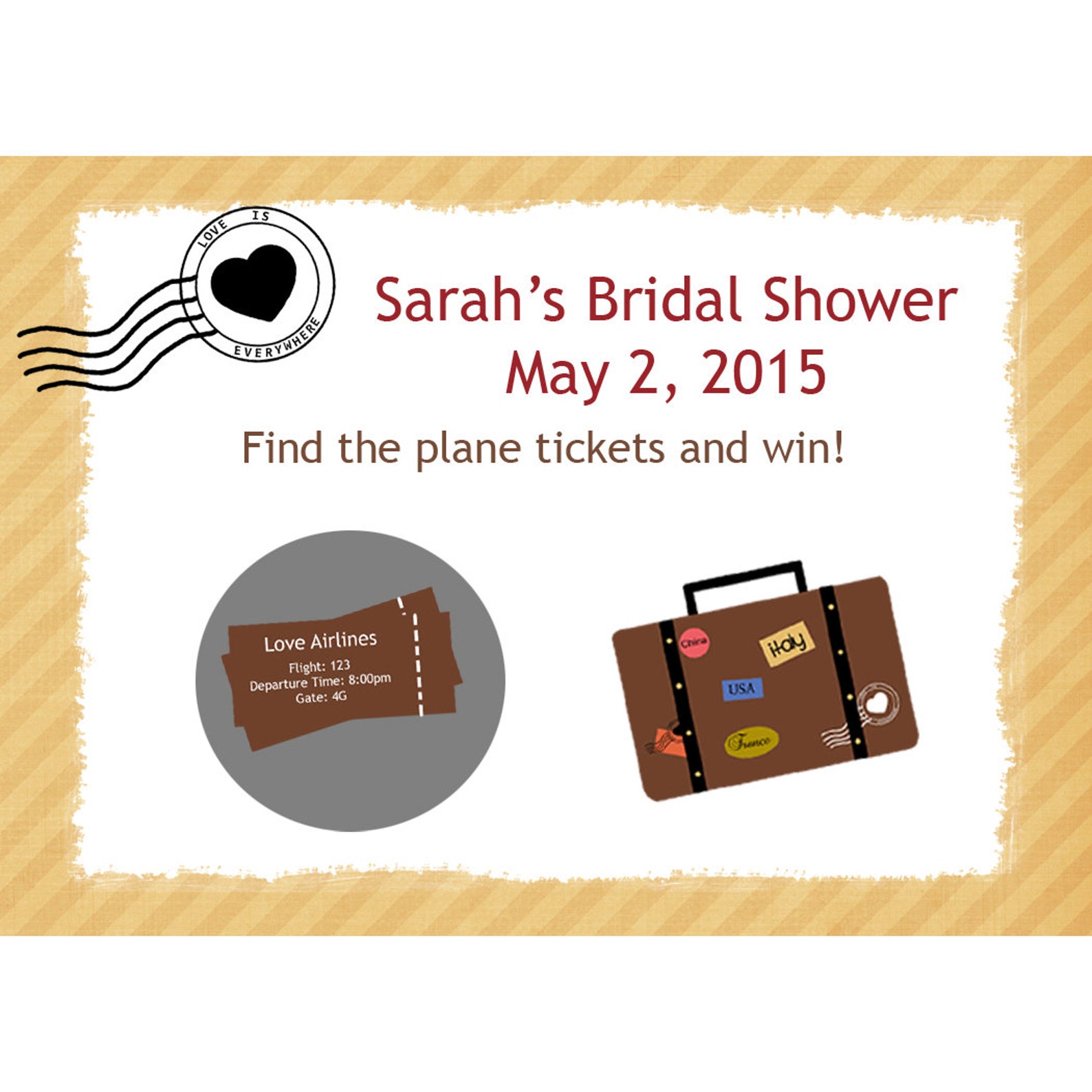 24 Bridal Shower Scratch off Game Cards Love is Everywhere - Etsy