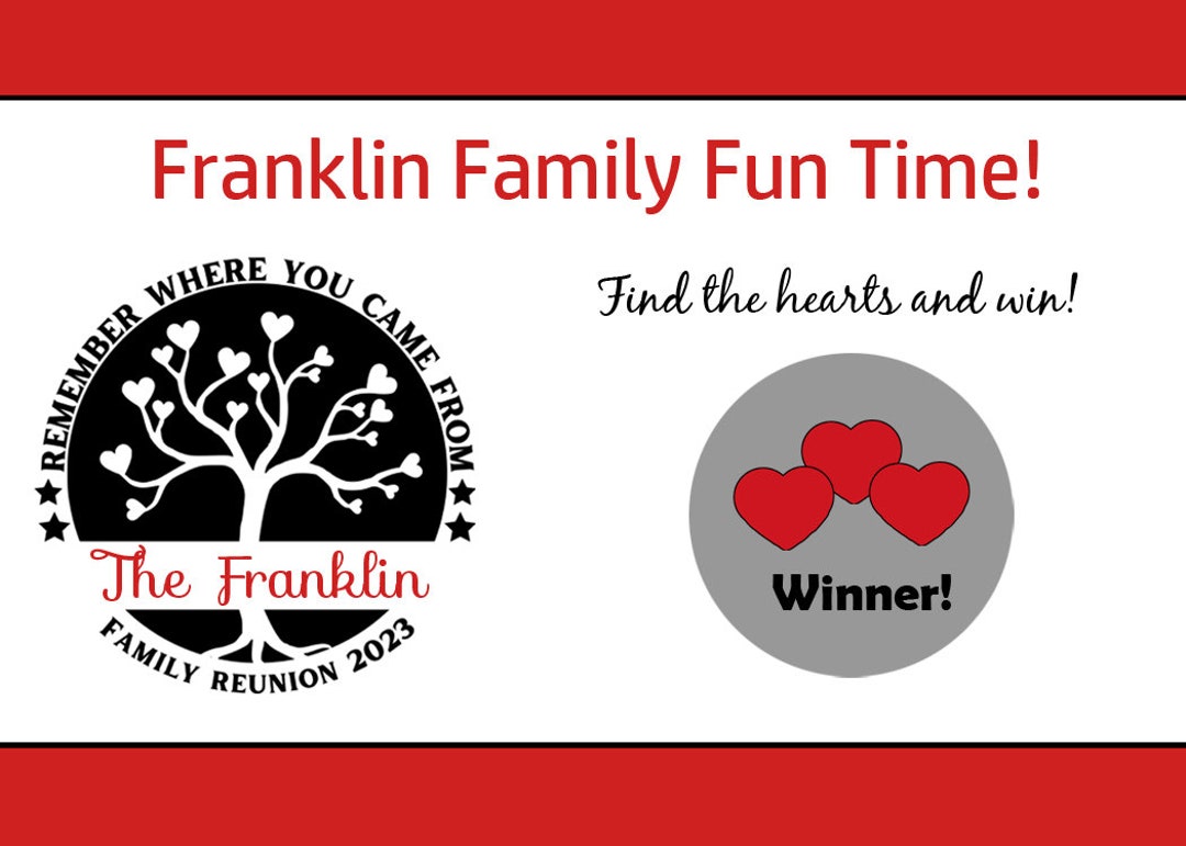 24 Personalized Family Reunion Scratch off Game Cards - Family Reunion ...