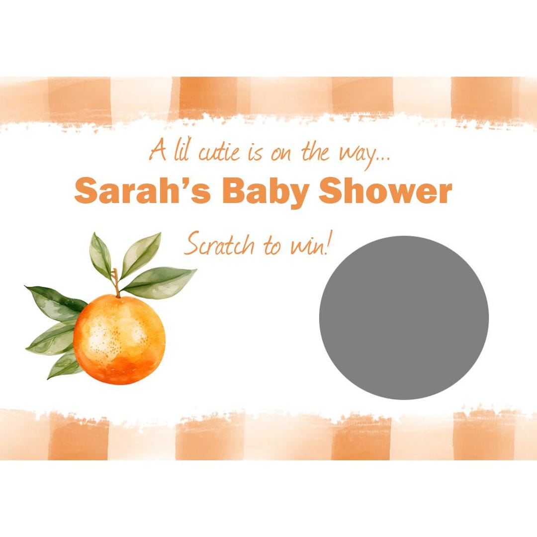 24 Baby Shower Scratch off Game Cards - Lil Cutie Design - PRINTED and ...