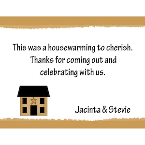 20 Personalized Thank You Cards - Housewarming Party - New Home ...