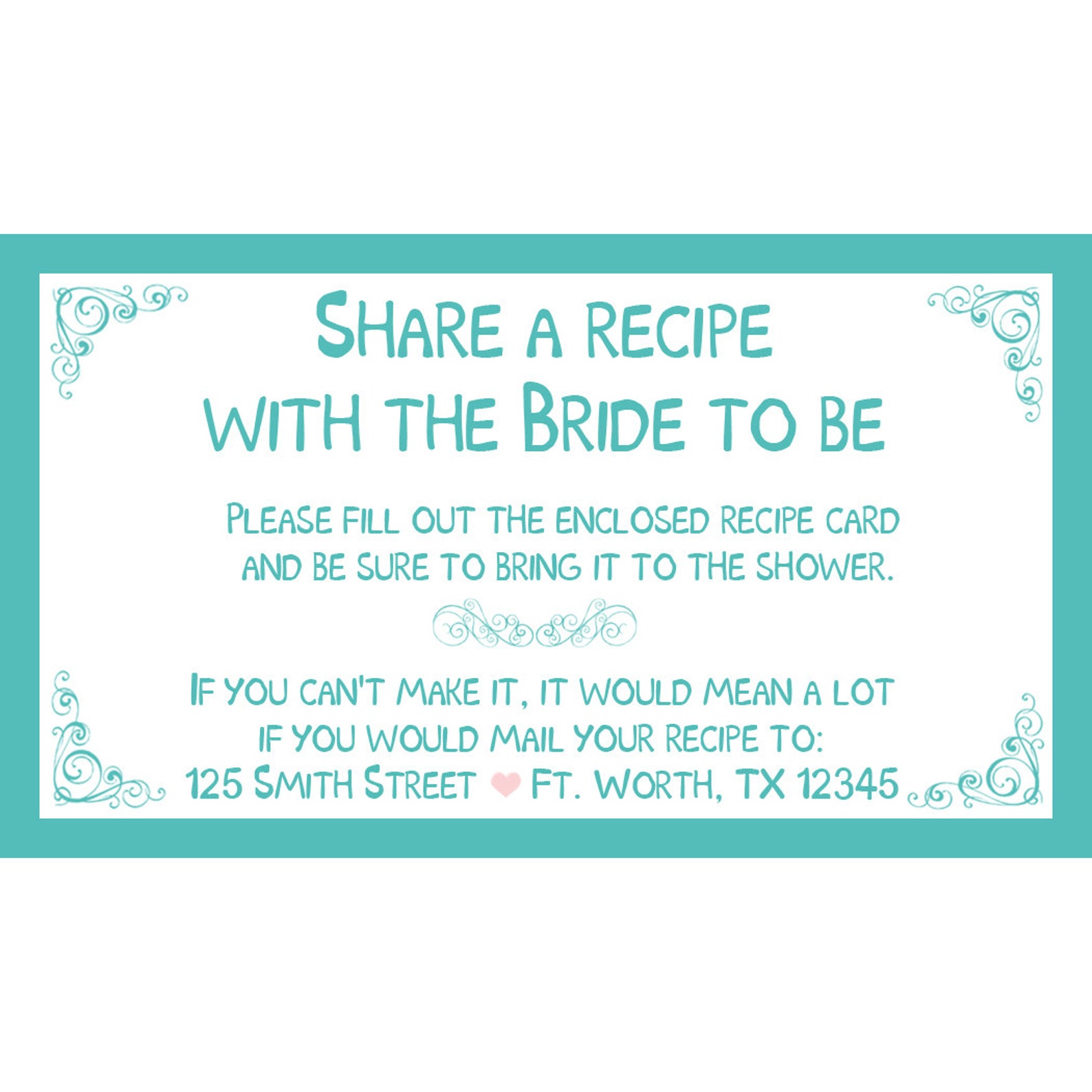 60 Personalized Insert Card CUSTOM Colors Available in All - Etsy