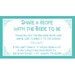 50 Personalized Insert Card - CUSTOM Colors - Available in All Colors ...