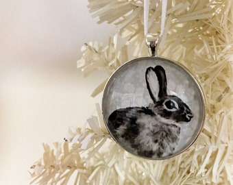 Desert Hare Ornament Wooden Desert Hare Jackrabbit Christmas Ornament ...