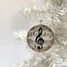 Sheet Music Holiday Ornament, Music Notes, G Clef Ornament, Gift for ...