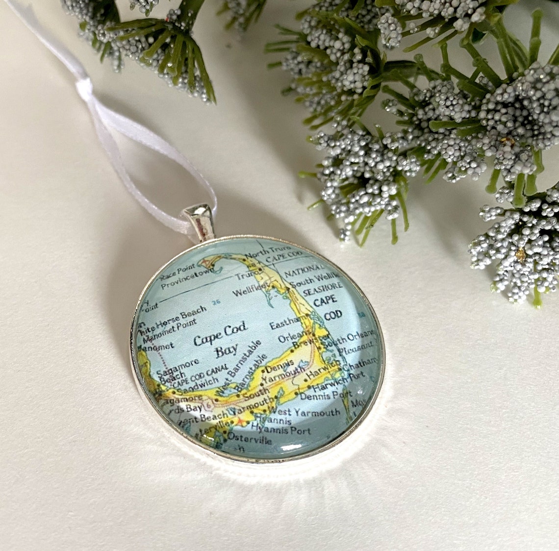 Cape Cod Ornament Vintage Map Ornament Christmas Ornament - Etsy
