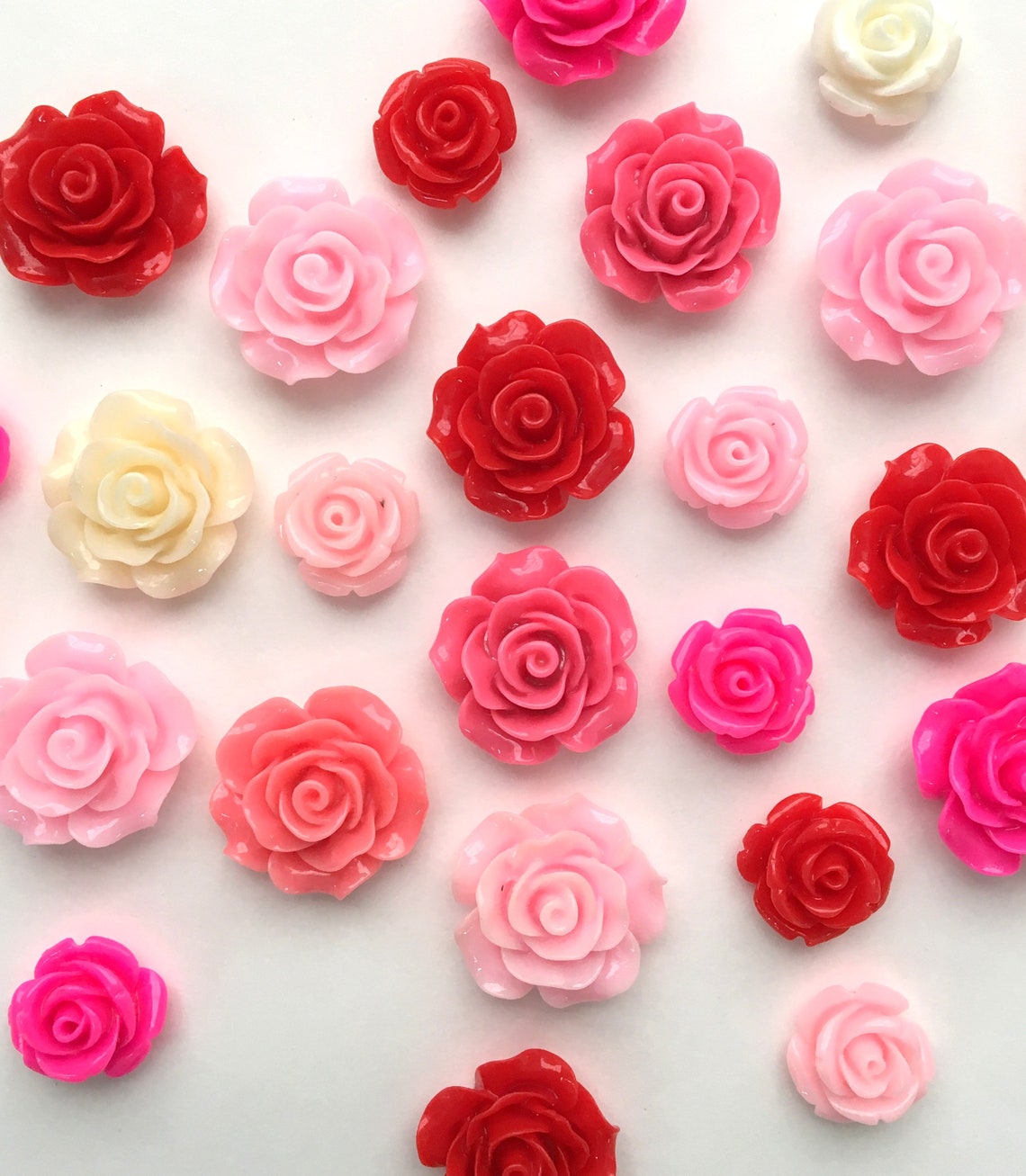 Rose Flower Magnets. Strong Floral Fridge Magnets, Resin Flower Magnet ...