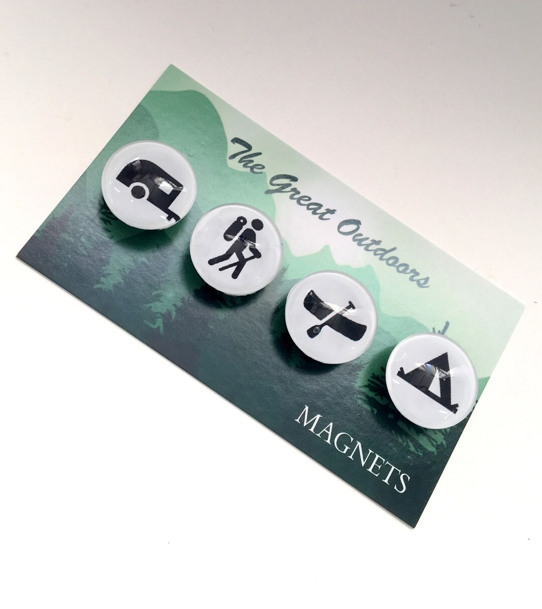 Great Outdoors Fridge Magnets. Gift for Hiker, Wanderlust, Camping Life ...