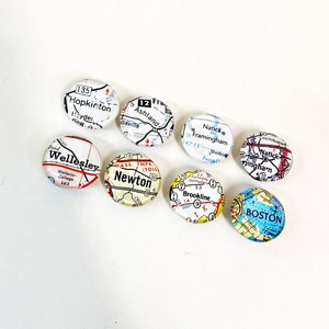 Boston Marathon Map Magnets, Boston Marathon Route, Gift for Runner ...