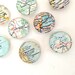 Vintage Map Magnet. Custom Map Magnet Large Round Map Magnet - Etsy