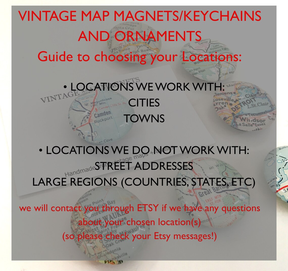 Custom Vintage Map Key Chain Choose Your Location Guy Gift - Etsy