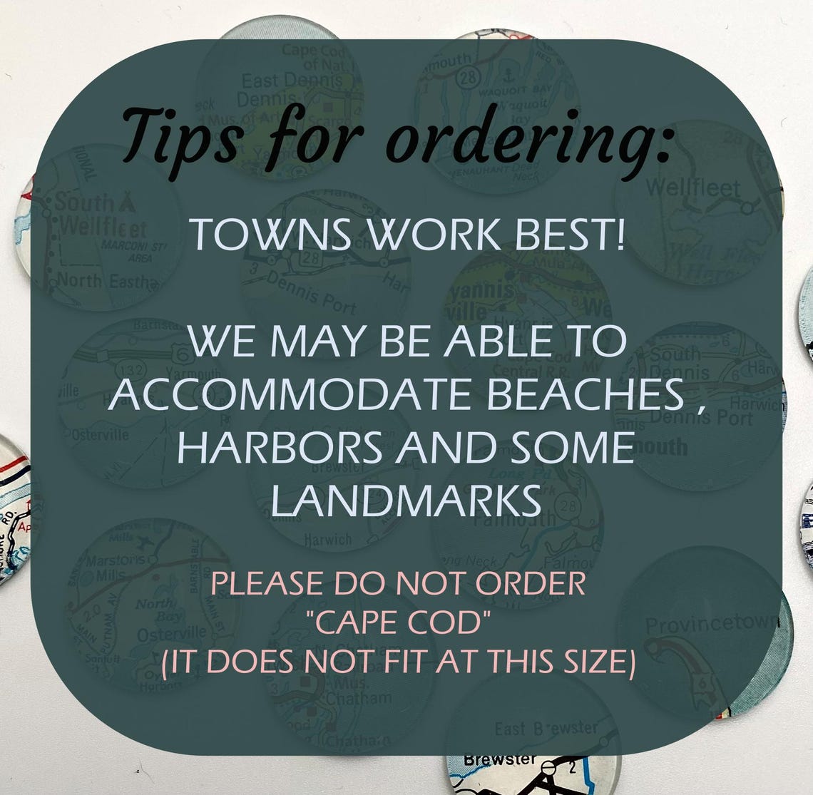 Cape Cod Vintage Map Magnets - Custom Magnet Set, Cape Cod MA Magnets ...
