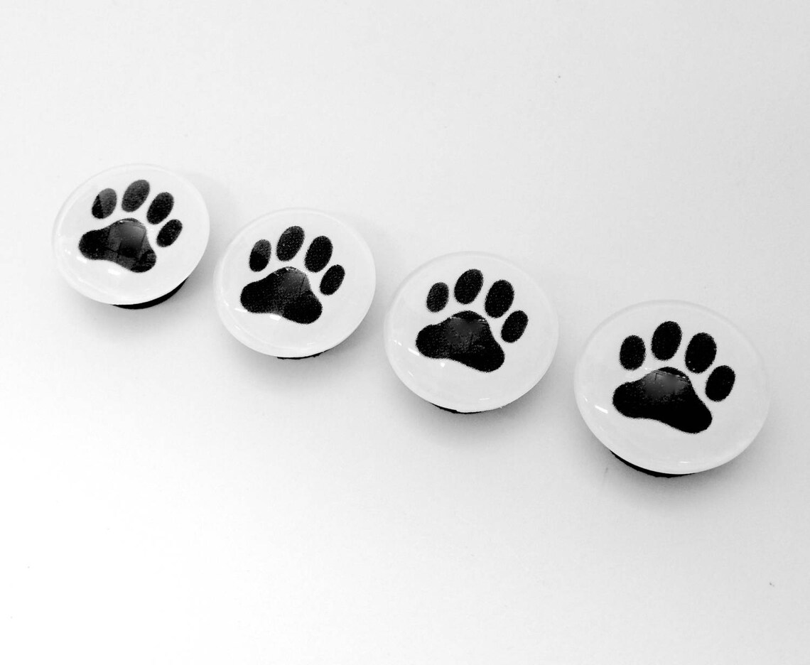 Paw Print Magnet Set or Push Pin Set Dog Magnet Dog Sitter - Etsy