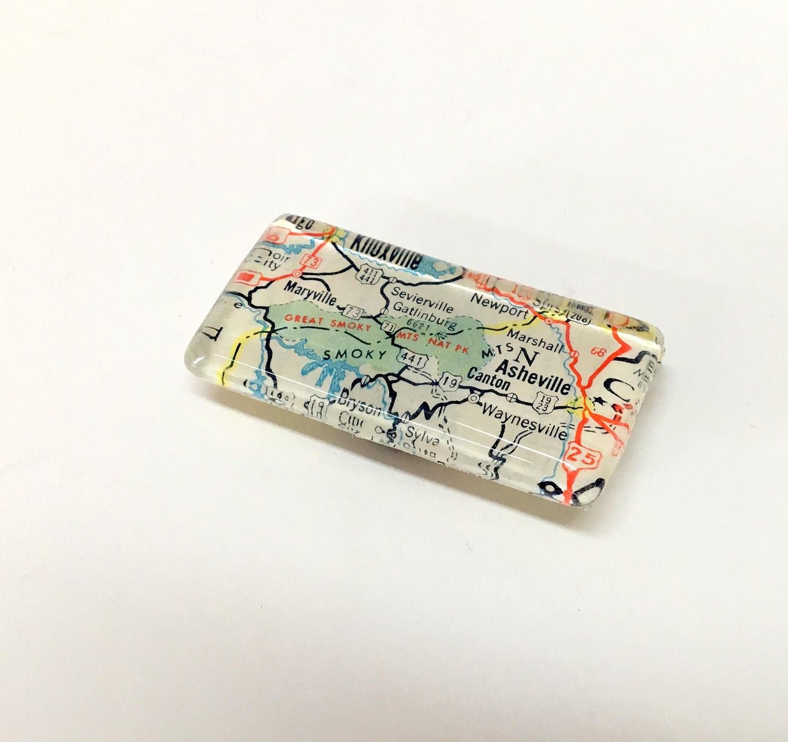 Vintage Map Magnet. Rectangle Map Magnet Large Magnet Custom | Etsy