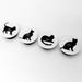 Cat Magnets, Black Cat Glass Fridge Magnet Set, Push Pin Set, Gift for ...