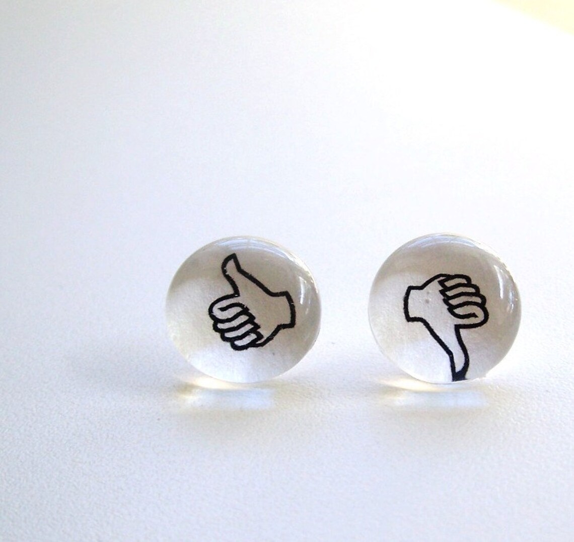 Fun Magnets, Thumbs up & Thumbs Down. Set of 4 Magnets or Push Pins ...