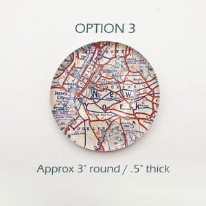 New York City Glass Paperweight, Handmade Vintage Map Paperweight, Map ...
