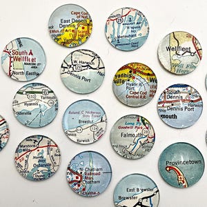 Cape Cod Vintage Map Magnets - Custom Magnet Set, Cape Cod MA Magnets ...