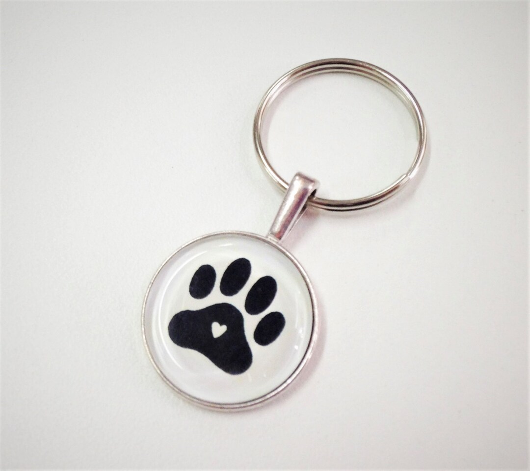 Paw Print Keychain. Paw Print, Dog Mom, Gift for Dog Lover, Pet Sitter ...