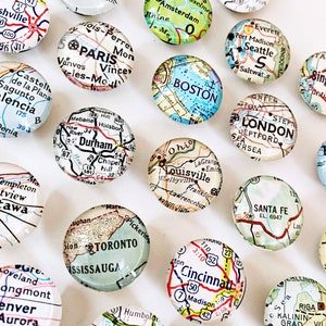 Vintage Map Magnet, Map Magnet, Custom Location, Map Gifts, Stocking ...