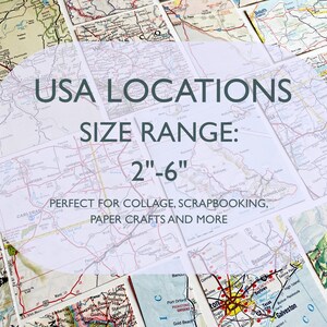 USA Vintage Map Scrap Pieces, Geography Project, Scrapbook Map ...