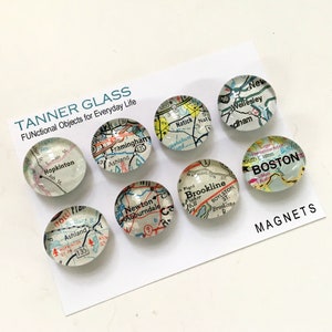 Boston Marathon Map Magnets Boston Marathon Route Gift for - Etsy