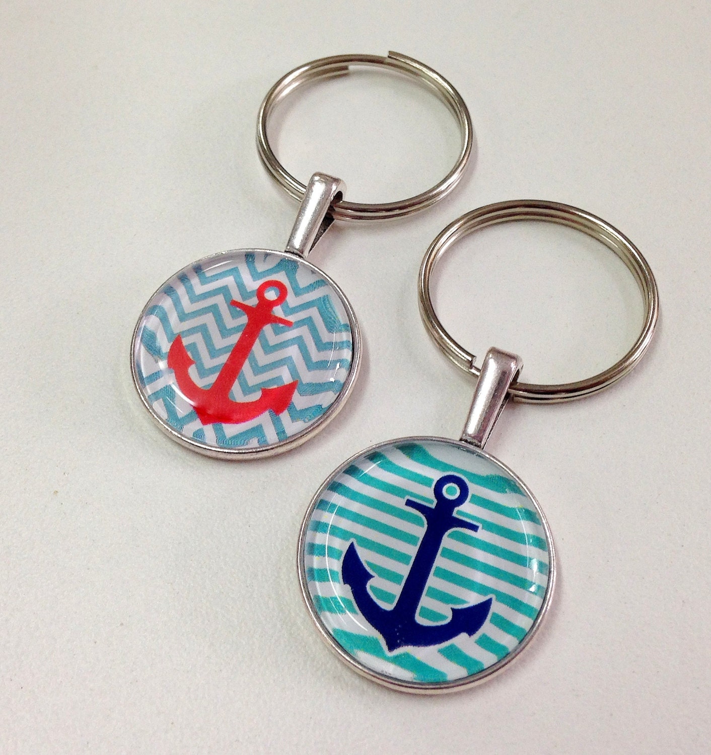 Nautical key chain. Colorful fun nautical design beach bag | Etsy