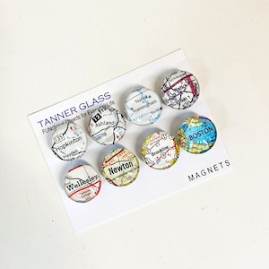 Boston Marathon Map Magnets, Boston Marathon Route, Gift for Runner ...