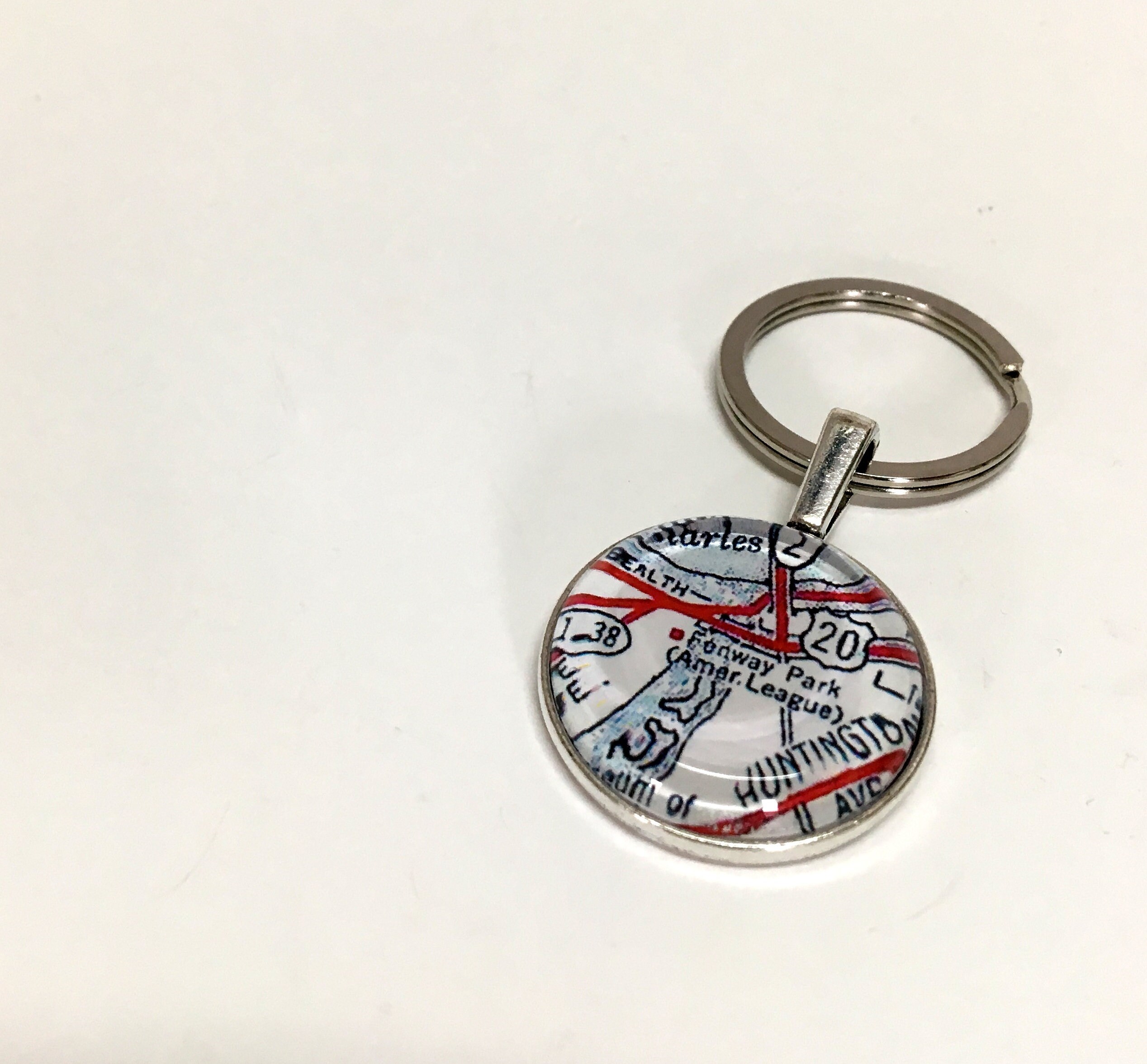 Fenway Park Vintage Map Key Chain Boston MA. Red Sox Gift | Etsy