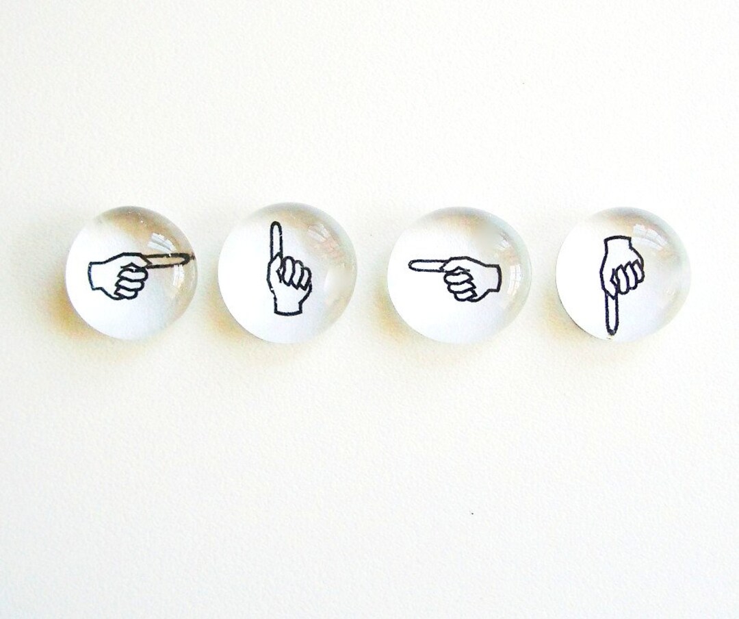 Pointing Finger Magnets, Push Pins, Glass Magnets for Board, Fridge ...