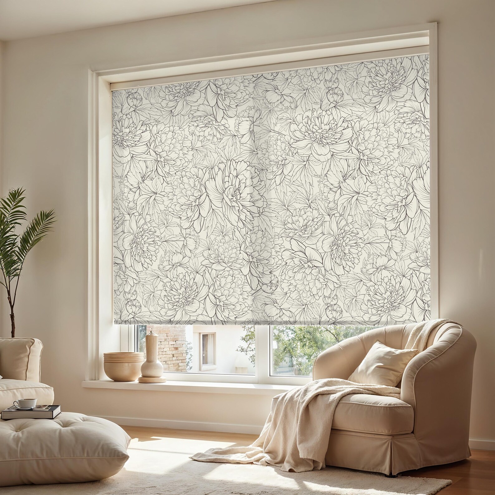 Floral Roller Blind, Roller Shades for Windows, Custom Roller Blinds ...