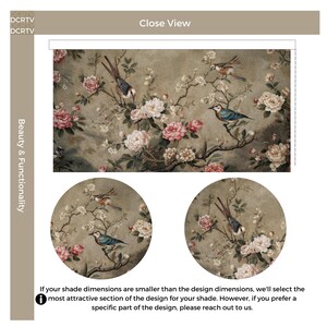 Chinoiserie Birds and Floral Roller Shade, Outdoor Window Shades ...