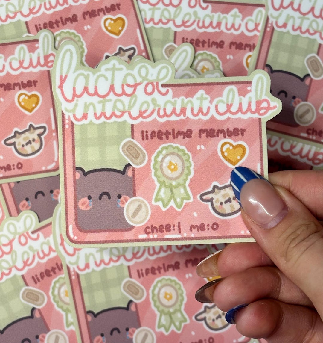 Lactose Intolerant ID Card Matte Sticker - Etsy