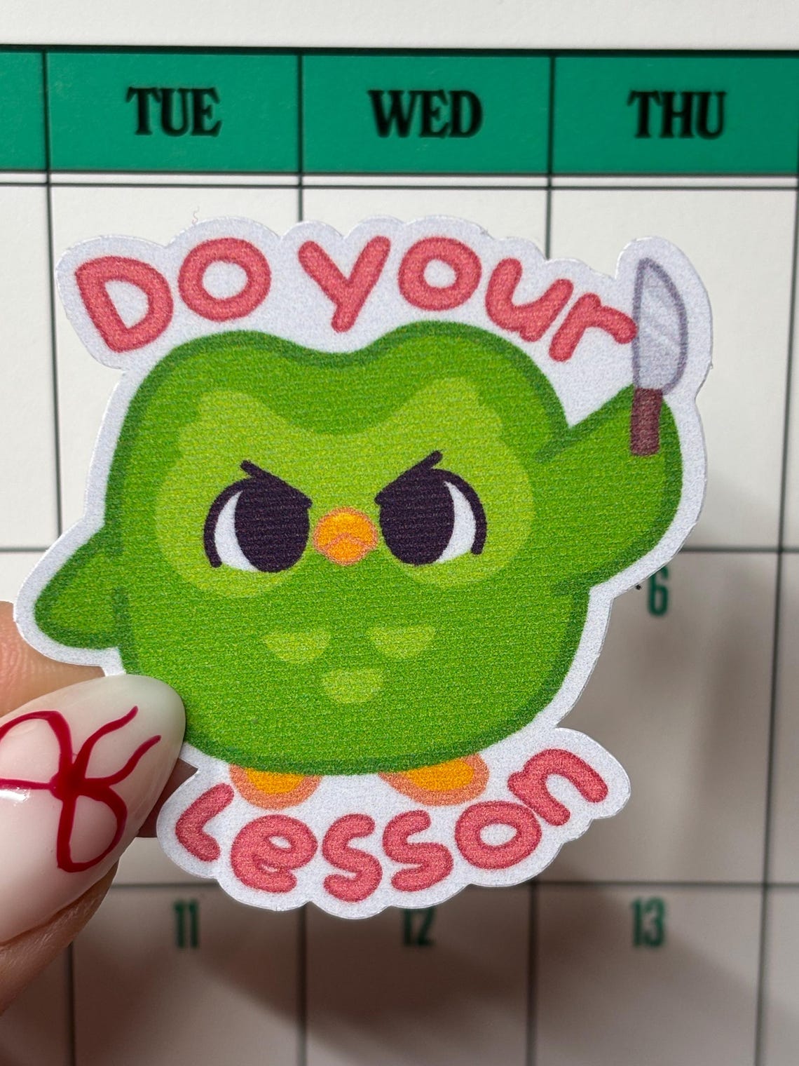 Do Your Lesson - Duo the Duolingo Owl Sticker - Etsy