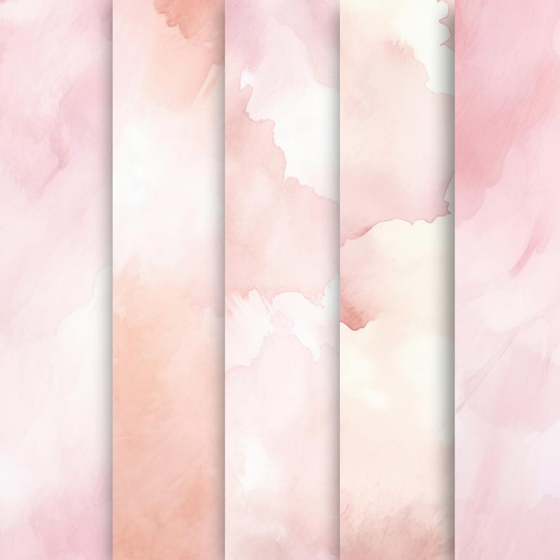 Pastel Pink Watercolor Texture Backgrounds, Blush Watercolor Washes ...