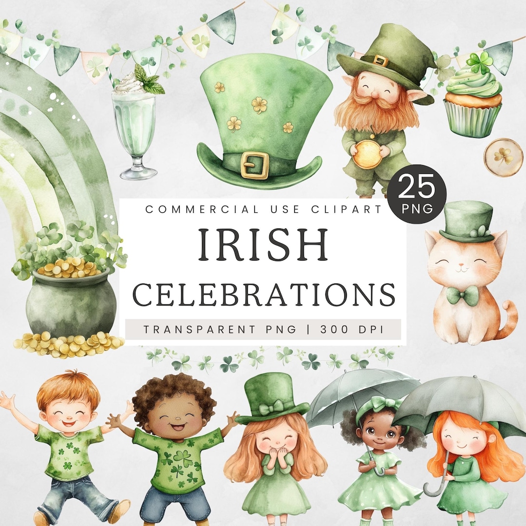 Irish Celebrations Clip Art, Cute St Patricks Day Clipart, Leprechaun ...