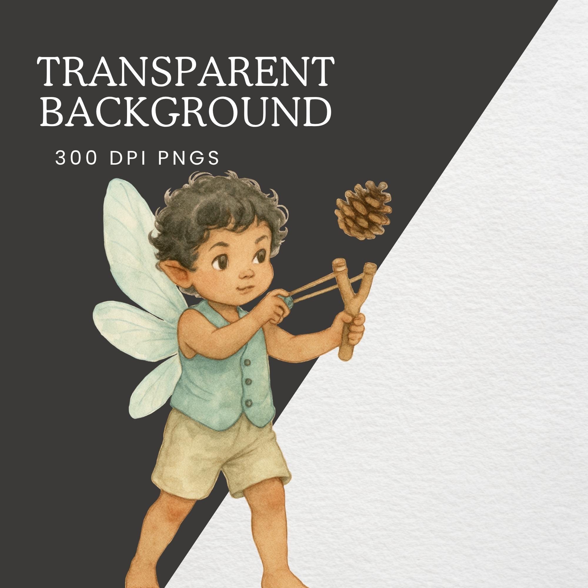 Boy Fairy Clipart, Cheeky Little Fairy Clip Art, Fantasy Graphics ...