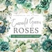 Emerald Green Roses PNG Wedding & Bridal Watercolor Floral Clipart ...