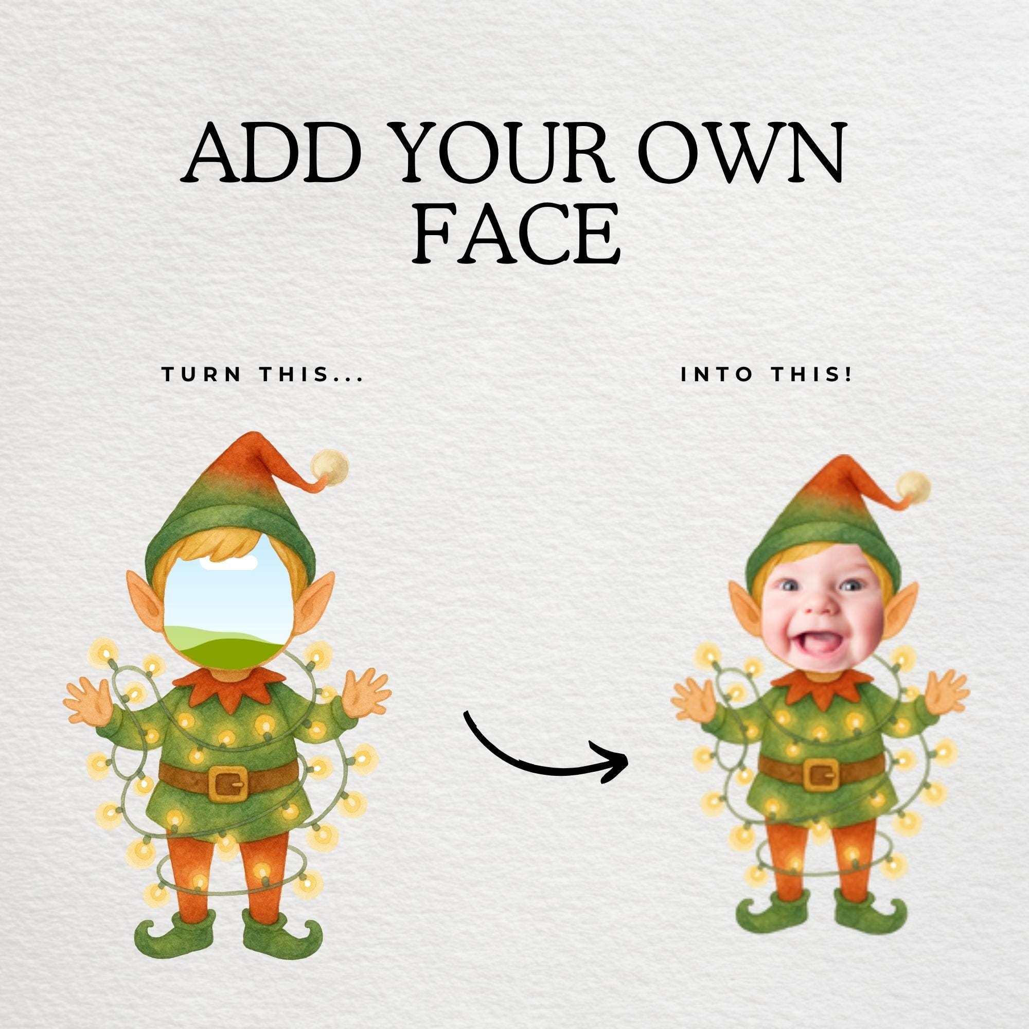 Add Your Own Face Clipart, Christmas Elves Add Your Photo Clip Art ...
