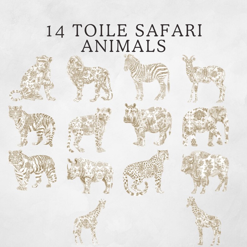 Neutral Toile Safari Baby Shower | French Toile De Juoy | Chinoiserie ...