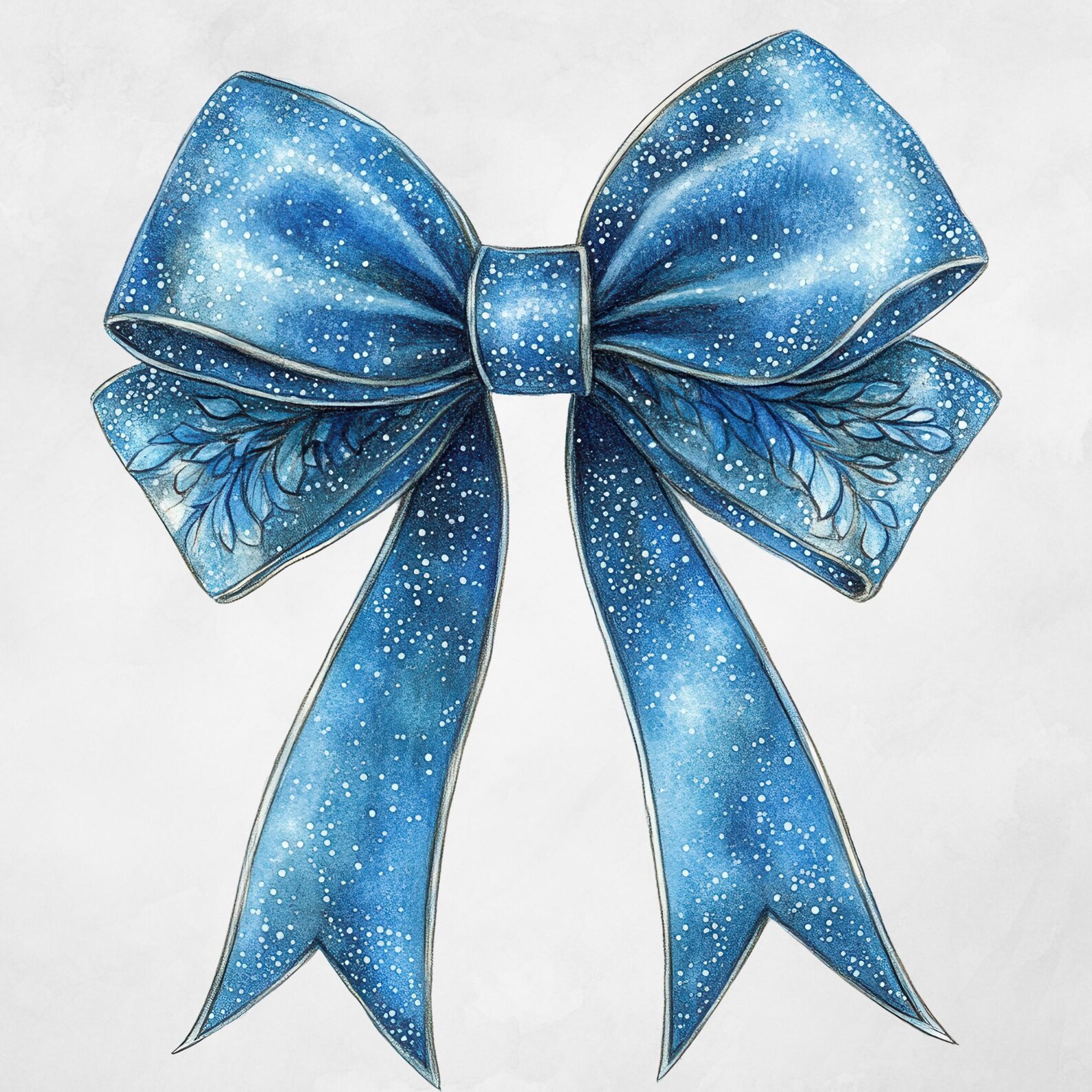Blue Glitter Bow PNG | Coquette Aesthetic | Preppy School Spirit ...