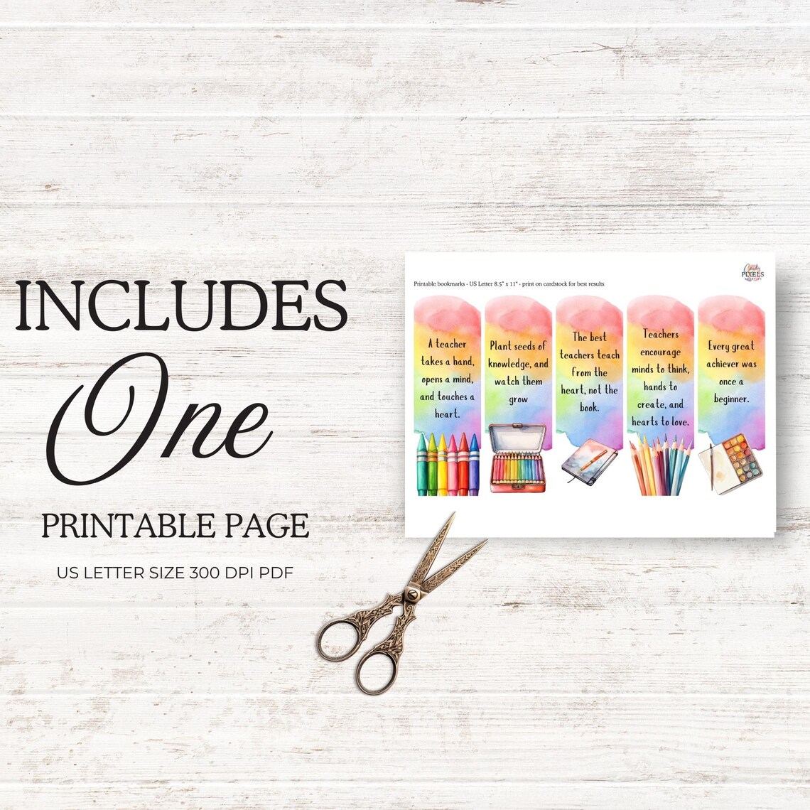 Printable Bookmarks for Teachers, Rainbow Teaching Quote Bookmarks ...