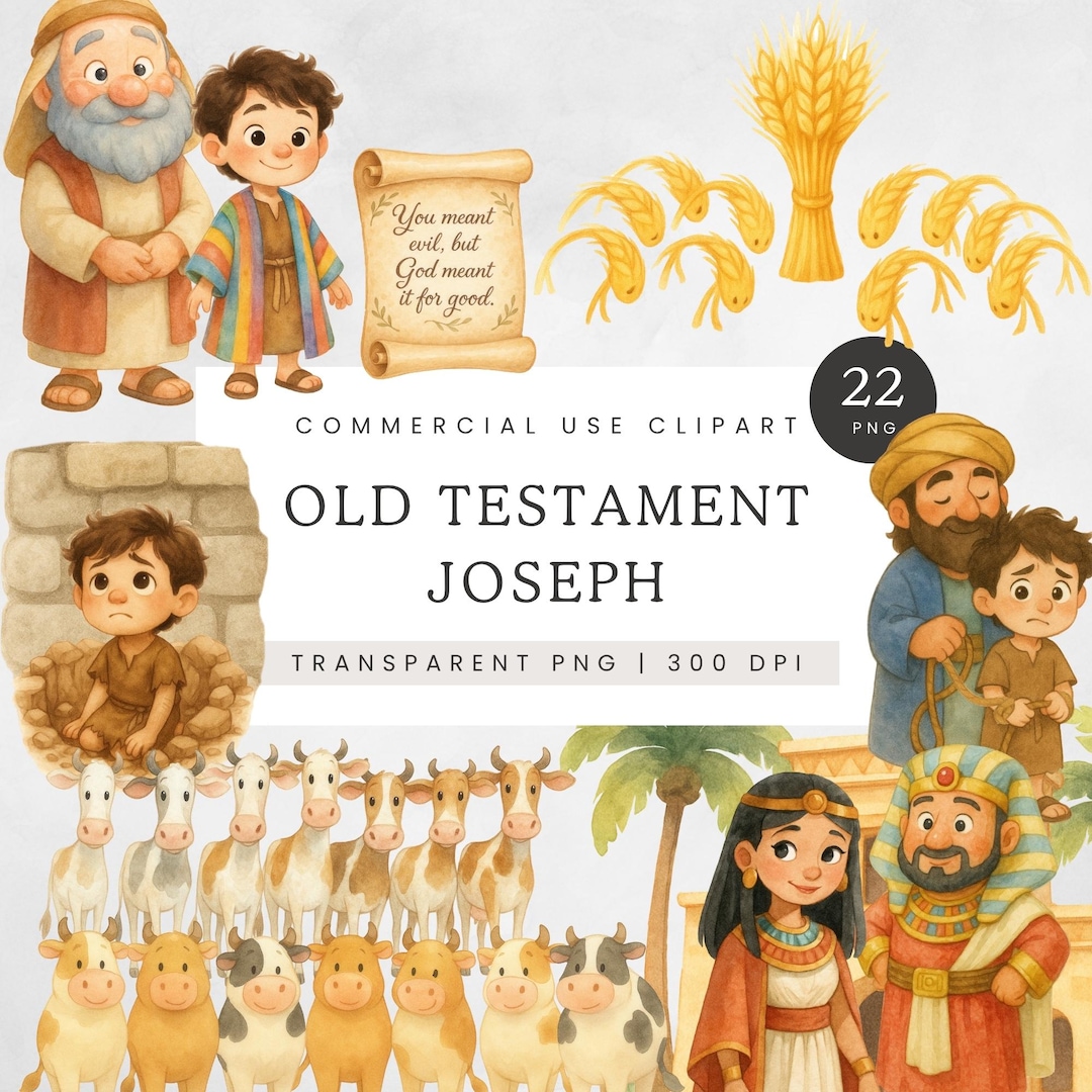 Joseph Clipart, Old Testament Bible Character Clip Art, Coat of Many ...