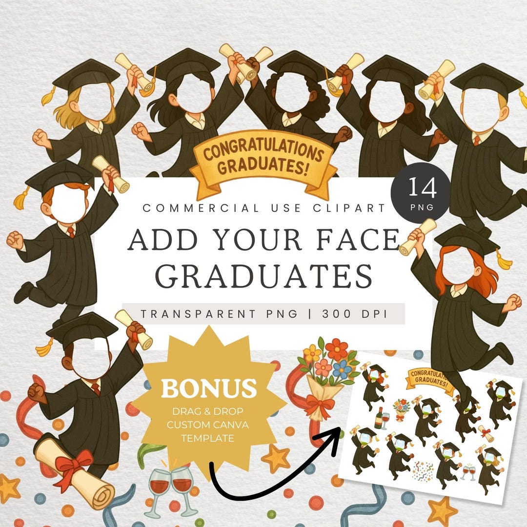 Add Your Own Face Clipart, Graduation Add Your Photo Clip Art ...