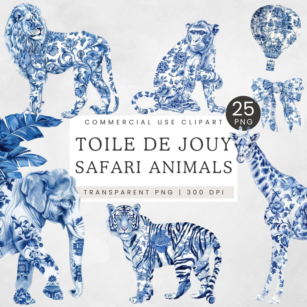 Blue Toile Safari Baby Shower | French Toile De Juoy | Chinoiserie ...