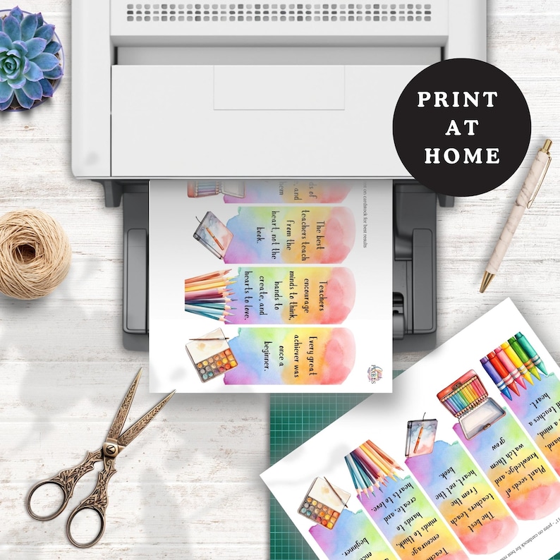 Printable Bookmarks for Teachers, Rainbow Teaching Quote Bookmarks ...