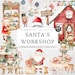 Santa Workshop Clipart, Christmas Watercolor PNG, Xmas Santa Claus ...